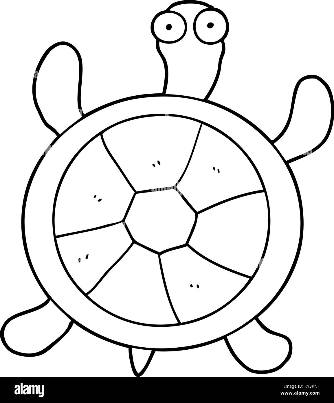 Turtle Cartoon Black and White Stock Photos & Images - Alamy