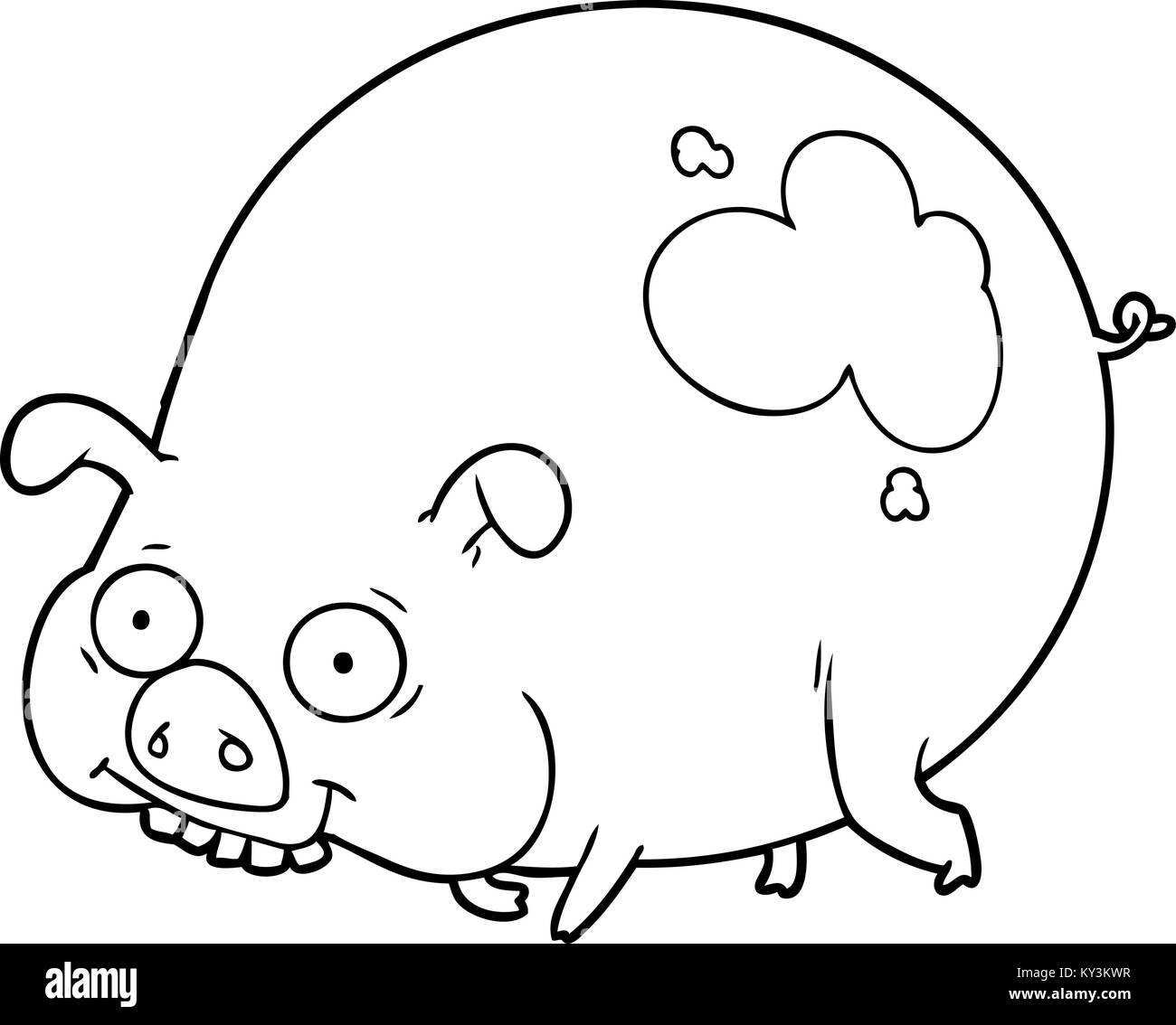 cartoon muddy pig Stock Vector Image & Art - Alamy