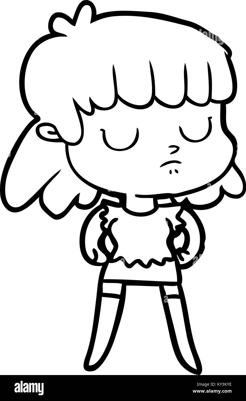 cartoon indifferent woman Stock Vector Image & Art - Alamy