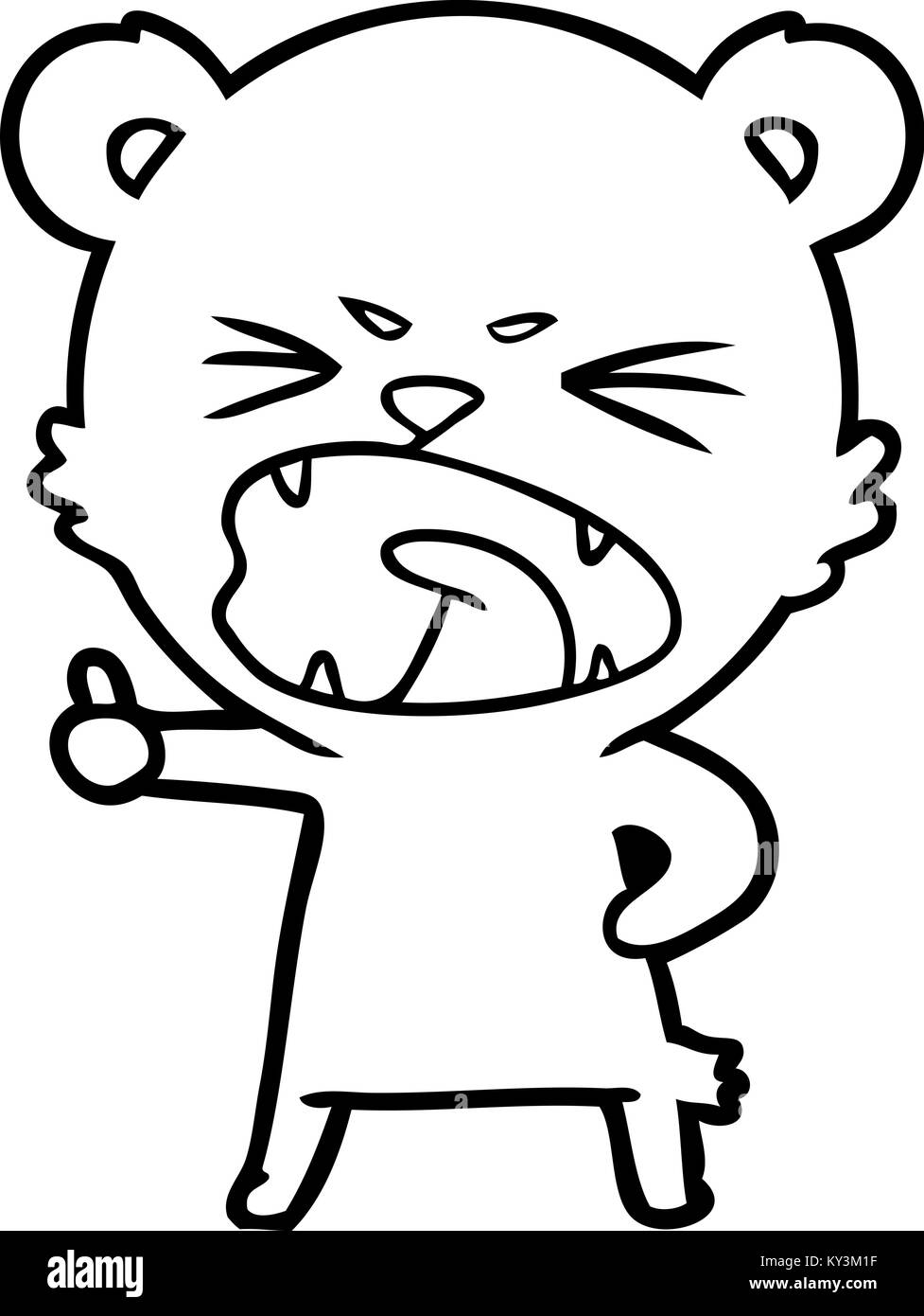 angry cartoon bear Stock Vector Image & Art - Alamy