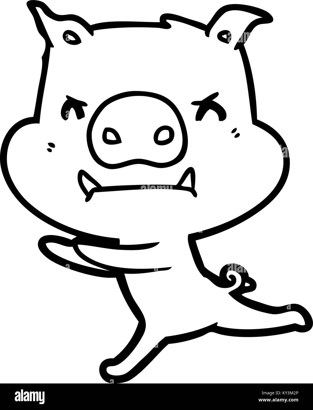 angry cartoon pig Stock Vector Image & Art - Alamy