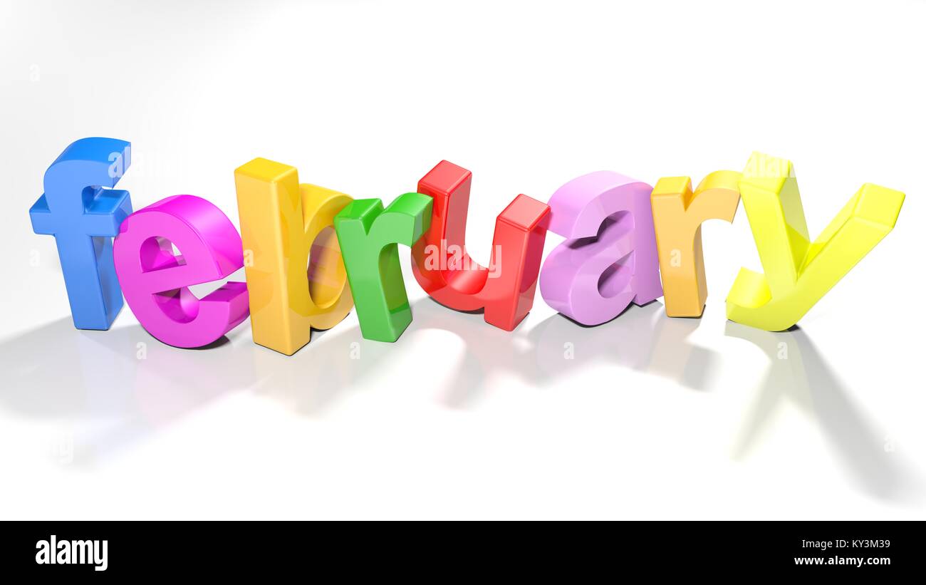 february colorful 3D write - 3D rendering Stock Photo - Alamy february colorful 3D write - 3D rendering Stock Photo - Alamy