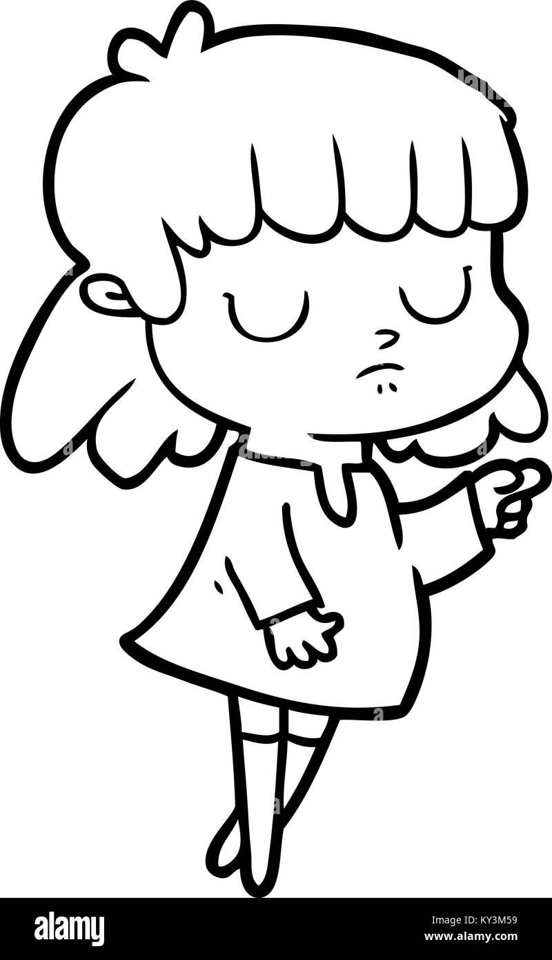 cartoon indifferent woman Stock Vector Image & Art - Alamy