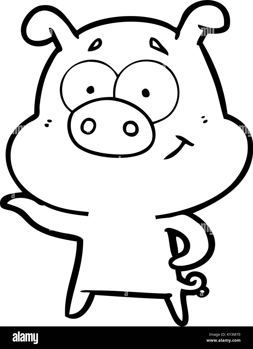 cartoon pig pointing Stock Vector Image & Art - Alamy