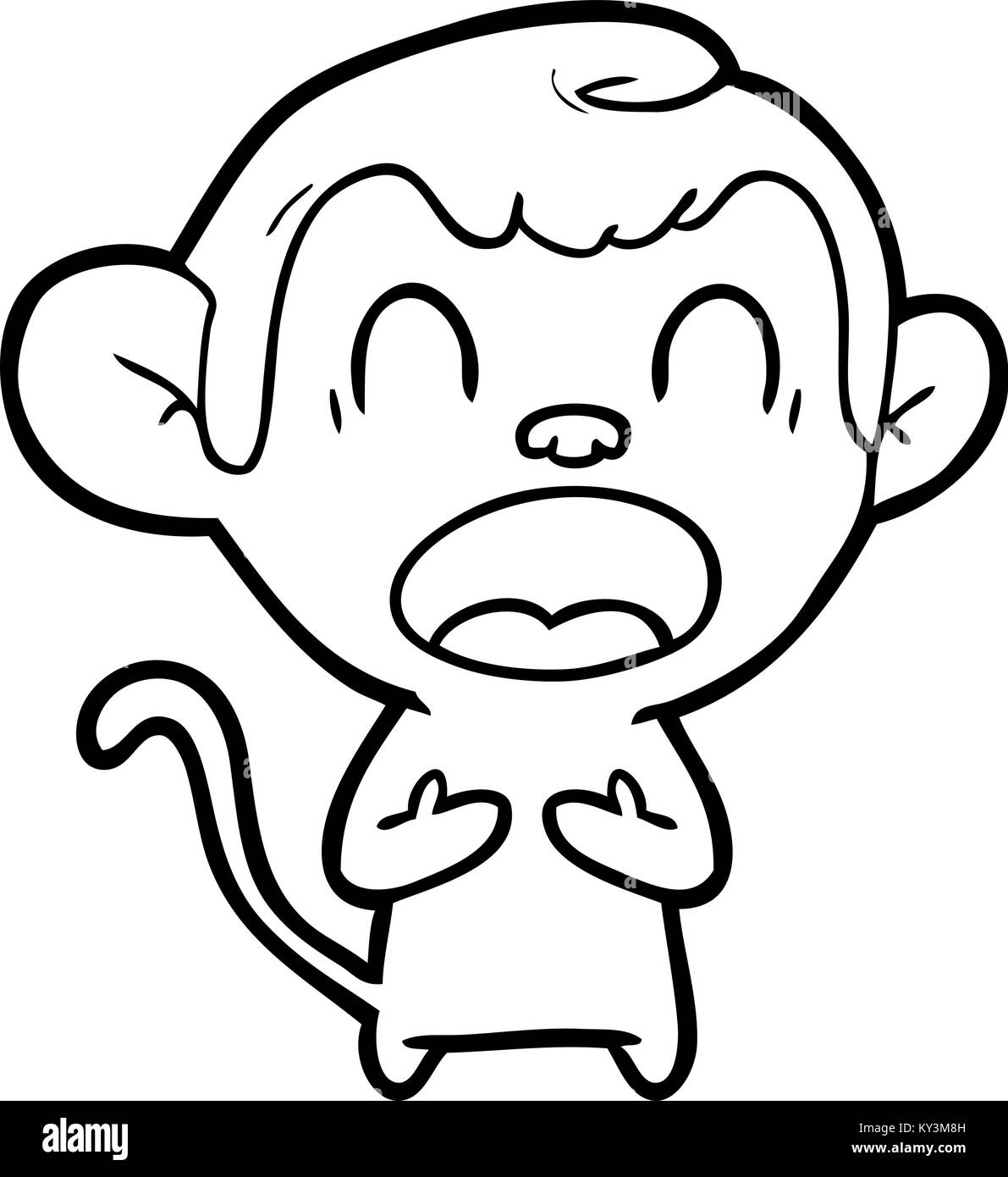 shouting cartoon monkey Stock Vector Image & Art - Alamy