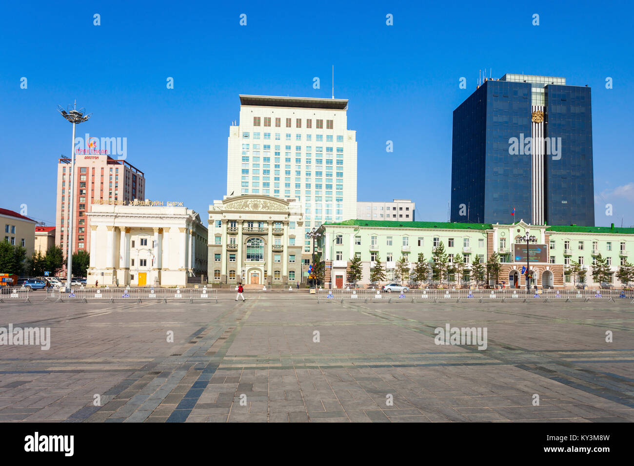 ULAANBAATAR, MONGOLIA - JULY 12, 2016: Chinggis Square formally Grand Chinggis Khaan Square and ...