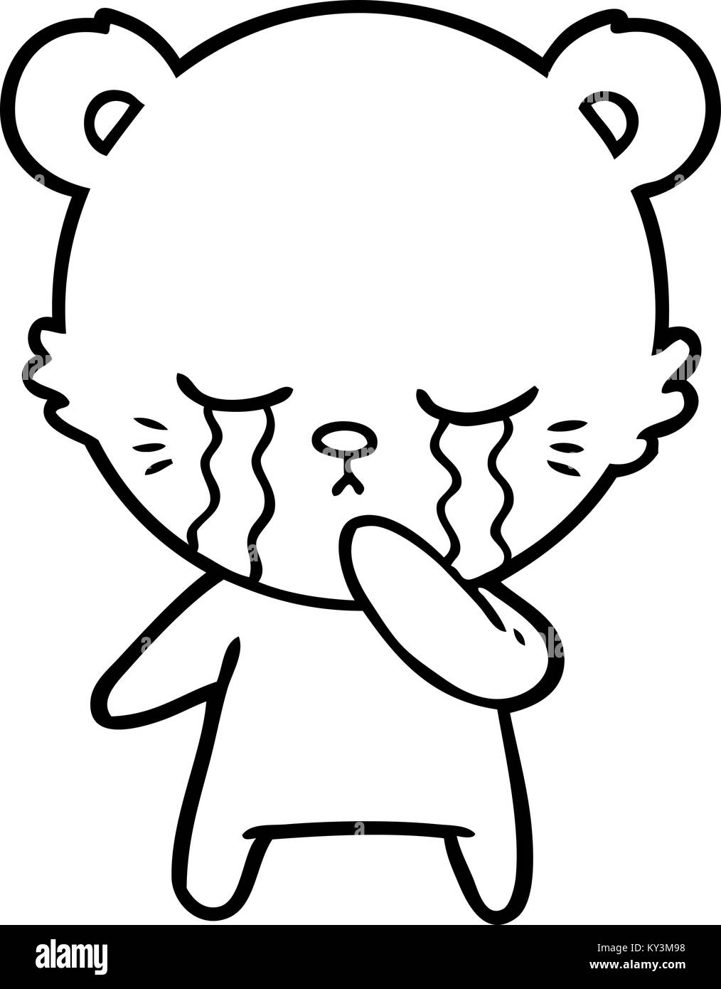 crying cartoon bear Stock Vector Image & Art - Alamy