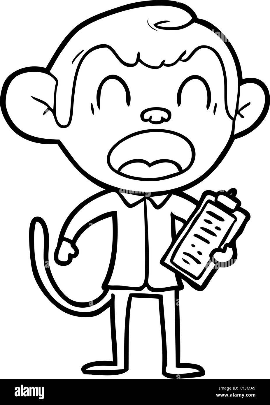 shouting cartoon monkey Stock Vector Image & Art - Alamy