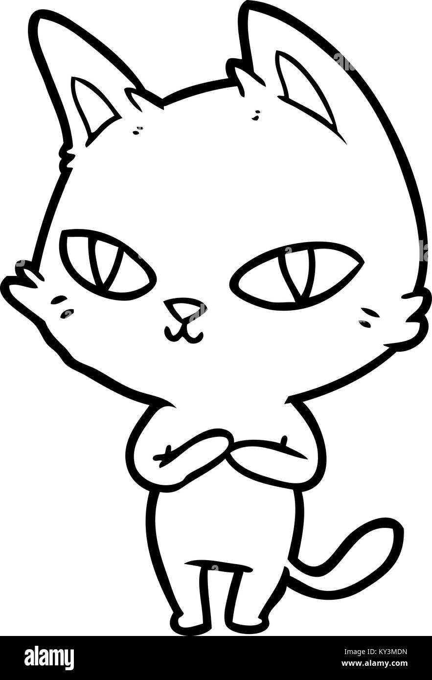 cartoon cat staring Stock Vector Image & Art - Alamy