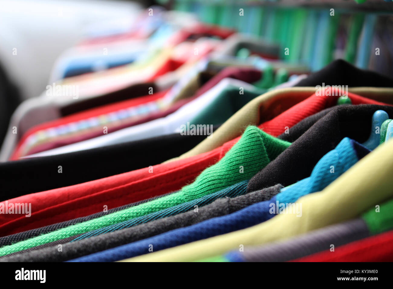 clothes hanger background Stock Photo - Alamy