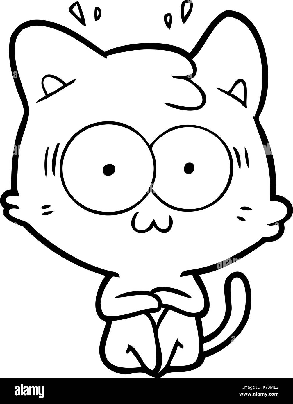 cartoon surprised cat Stock Vector Image & Art - Alamy