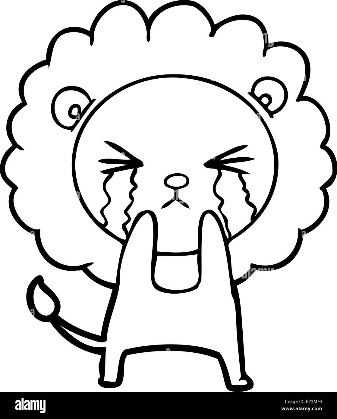 cartoon crying lion Stock Vector Image & Art - Alamy