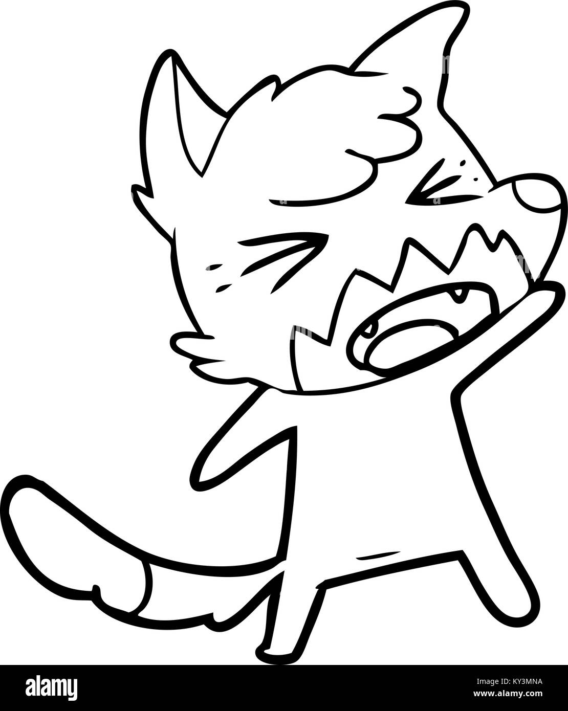 angry cartoon fox Stock Vector Image & Art - Alamy