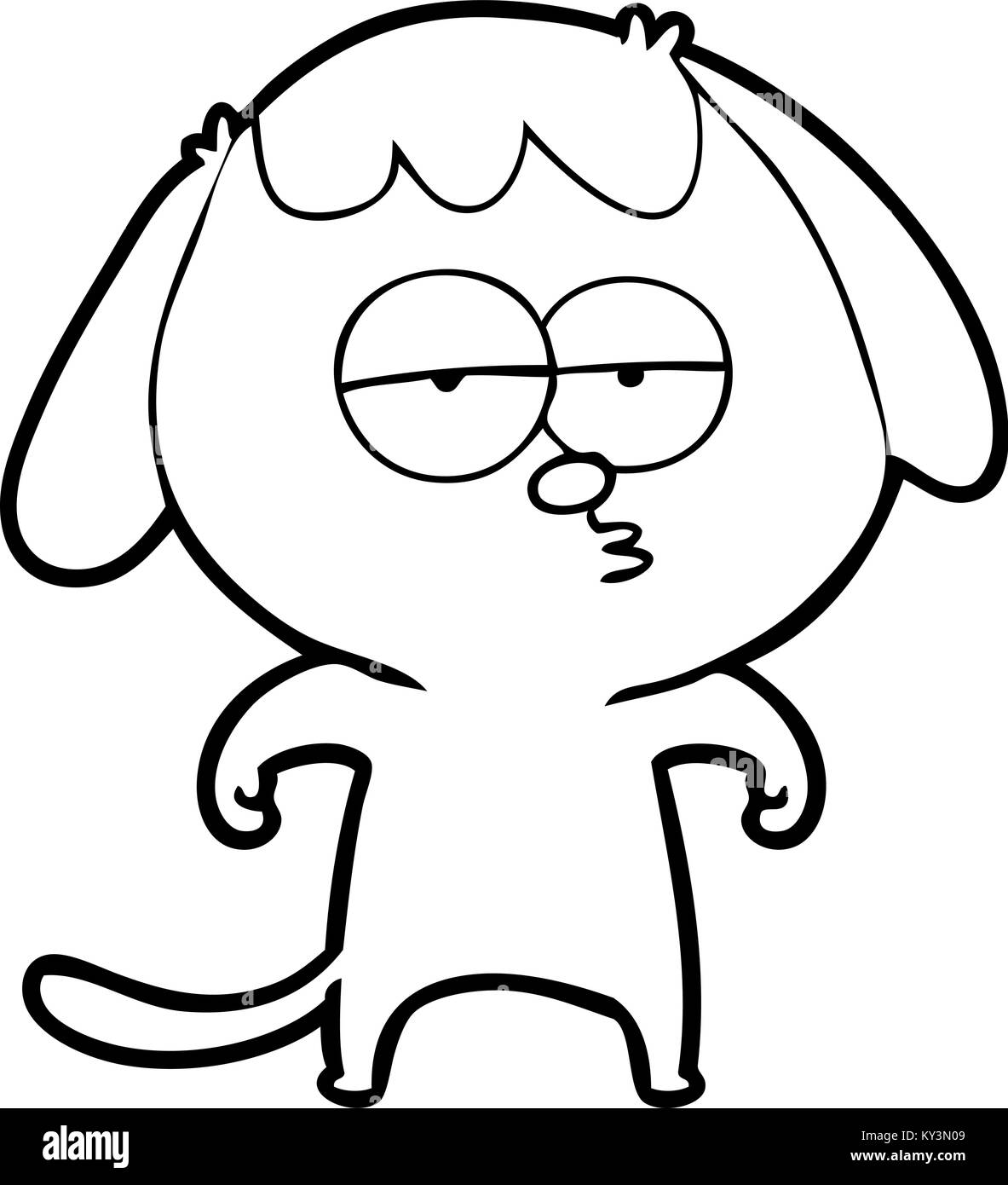 cartoon bored dog Stock Vector Image & Art - Alamy