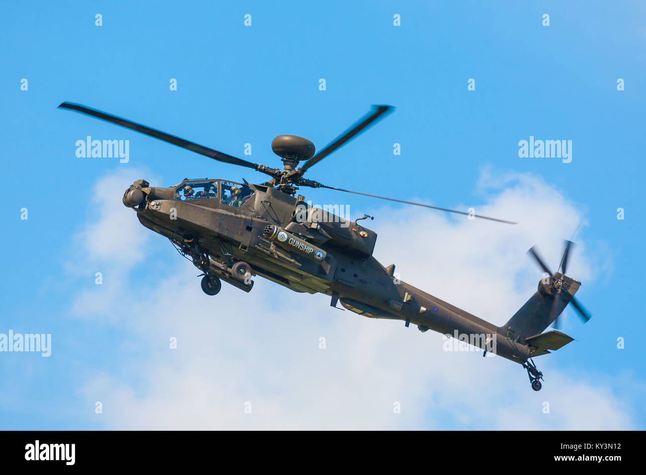 Apache helicopter at the Wings & Wheels display, Dunsfold, Surrey 2017 ...