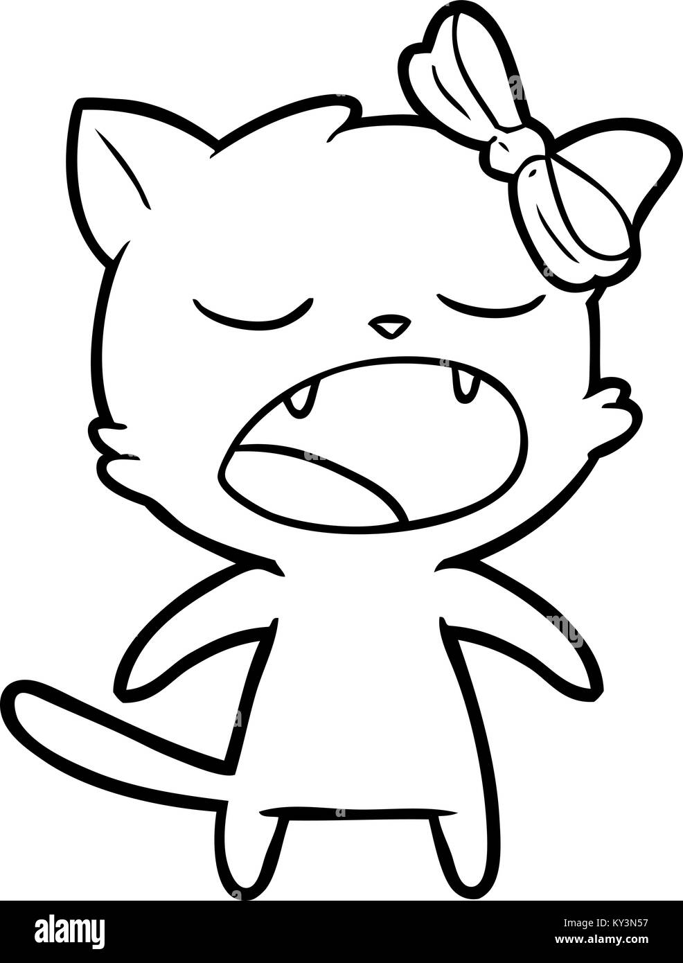 Meowing Black and White Stock Photos & Images - Alamy