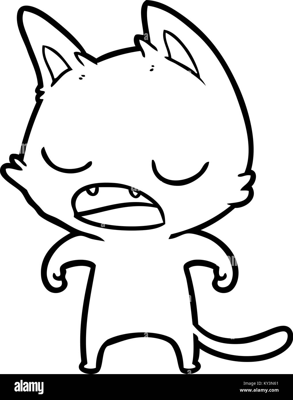 talking cat cartoon Stock Vector Image & Art - Alamy