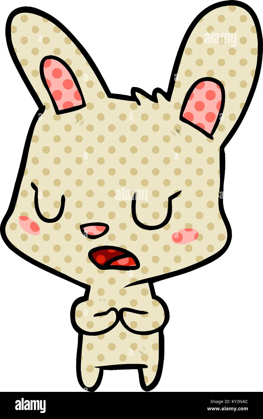 cartoon rabbit talking Stock Vector Image & Art - Alamy