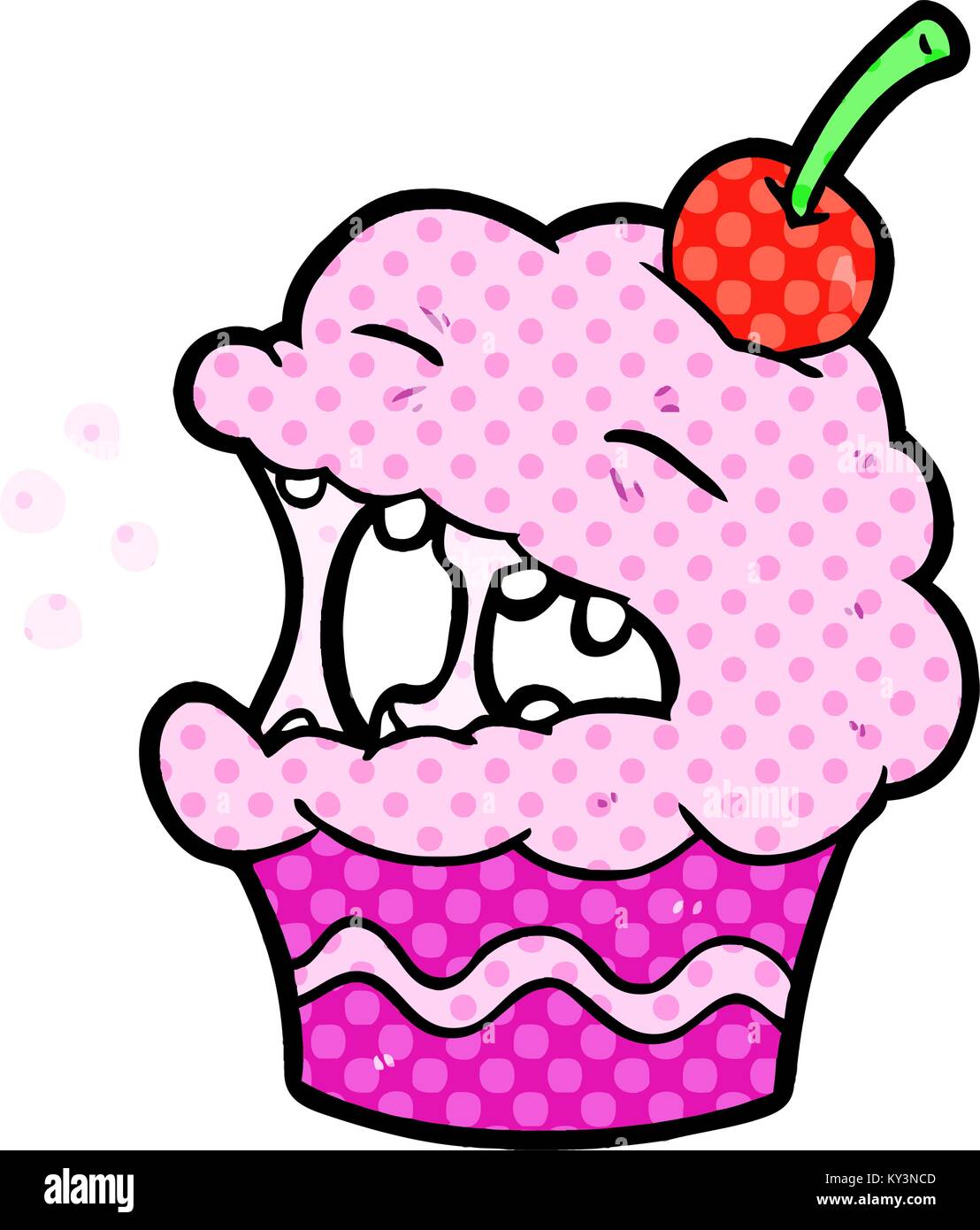 funny cartoon cupcake Stock Vector Image & Art - Alamy