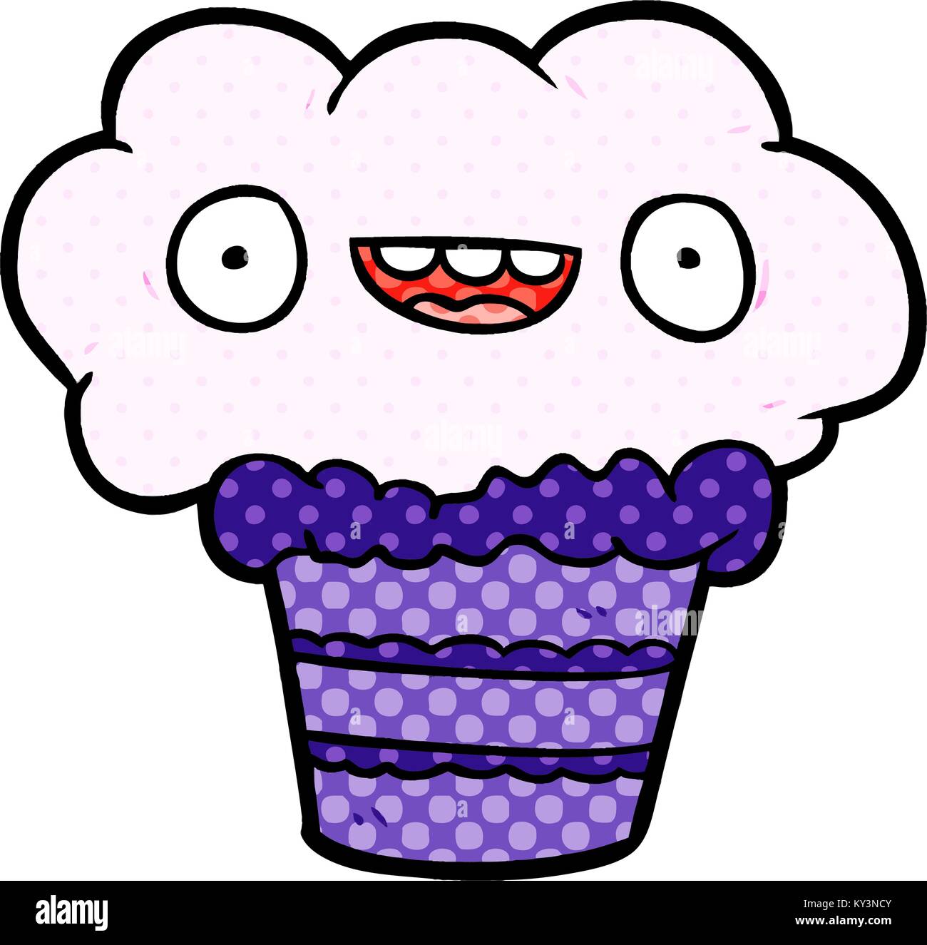 funny cartoon cupcake Stock Vector Image & Art - Alamy