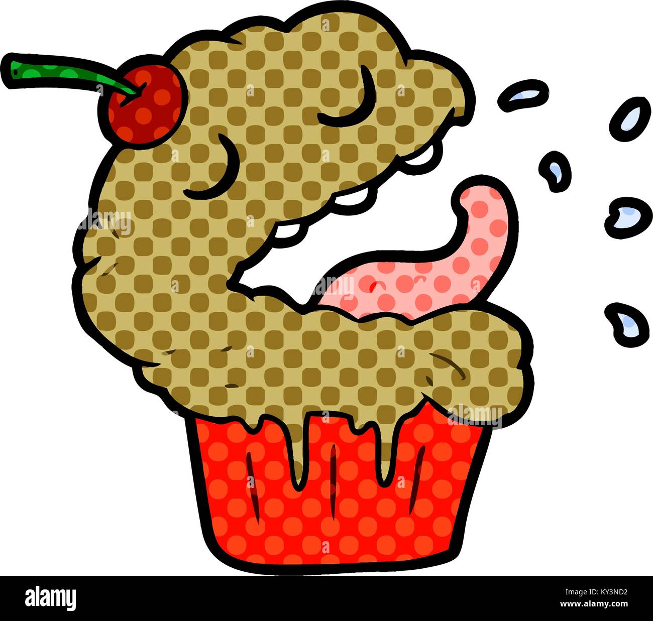 funny cartoon cupcake Stock Vector Image & Art - Alamy