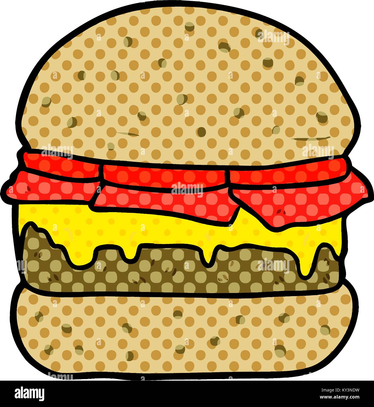cartoon stacked burger Stock Vector Image & Art - Alamy