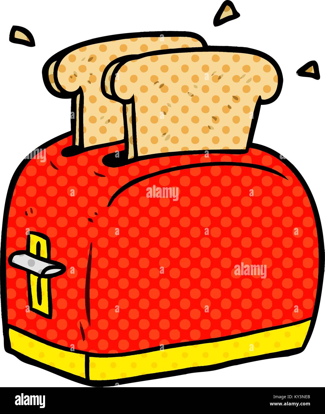 cartoon toaster toasting bread Stock Vector Image & Art - Alamy