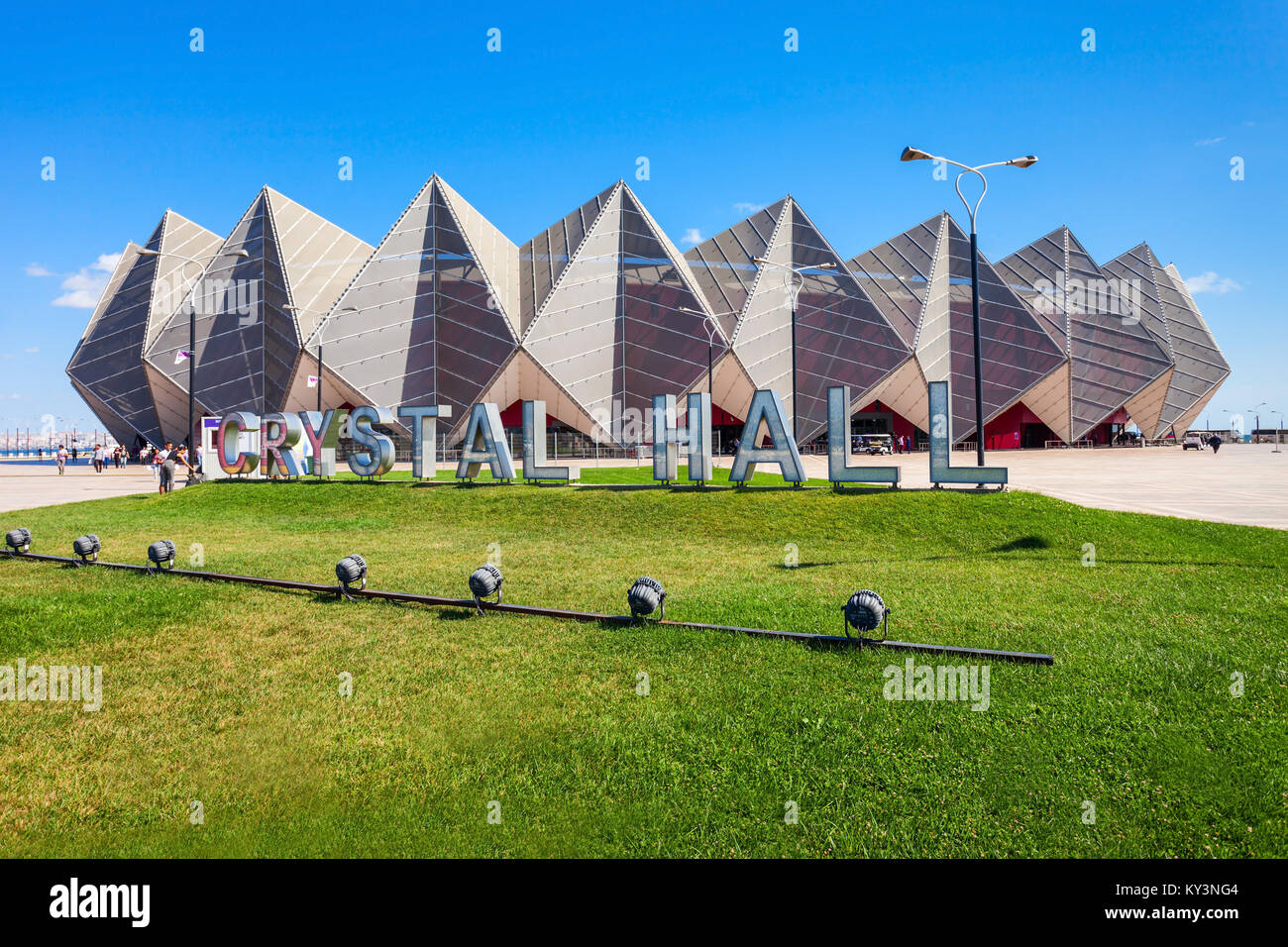 BAKU, AZERBAIJAN - SEPTEMBER 13, 2016: Baku Crystal Hall is an indoor ...