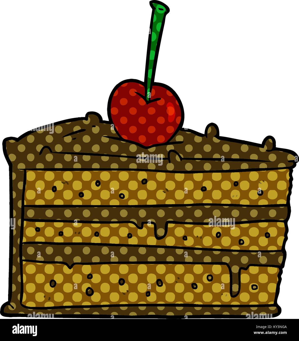 cartoon tasty chocolate cake Stock Vector Image & Art - Alamy