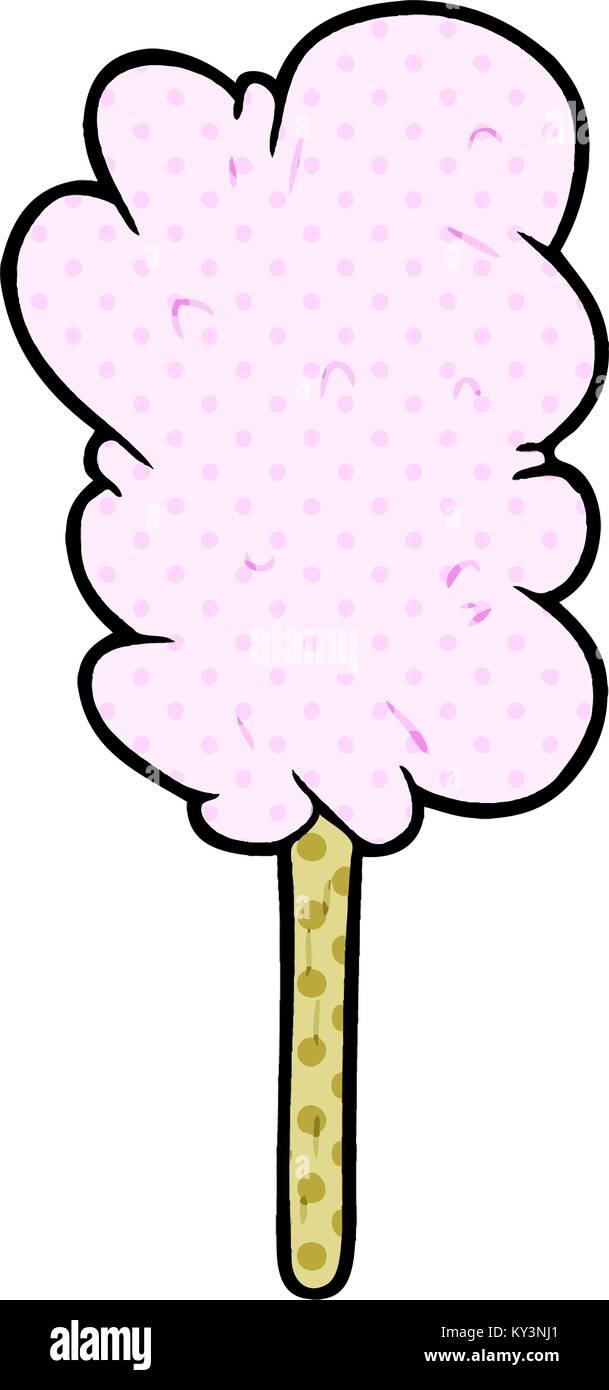 cartoon candy floss on stick Stock Vector Image & Art - Alamy