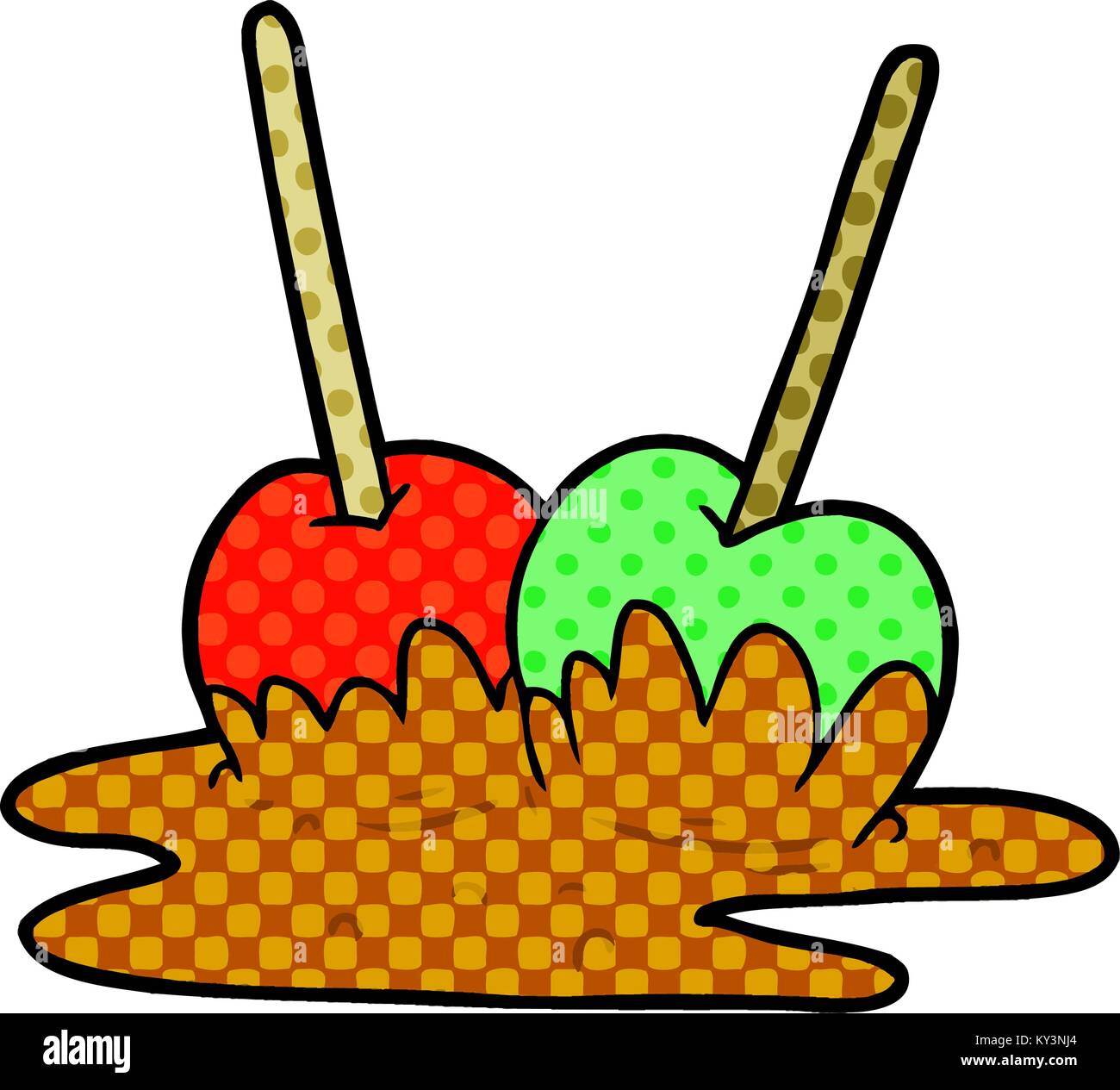 cartoon toffee apples Stock Vector Image & Art - Alamy