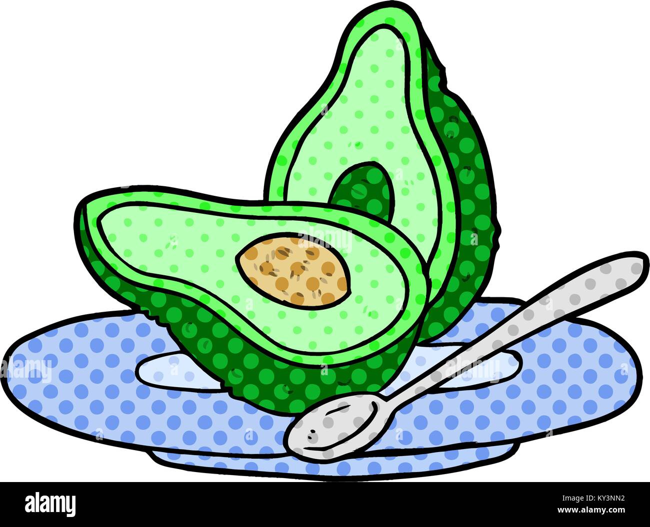 cartoon halved avocado Stock Vector Image & Art - Alamy