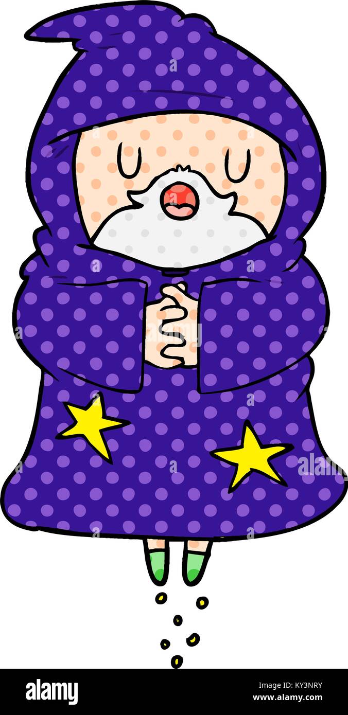 cartoon floating wizard Stock Vector Image & Art - Alamy
