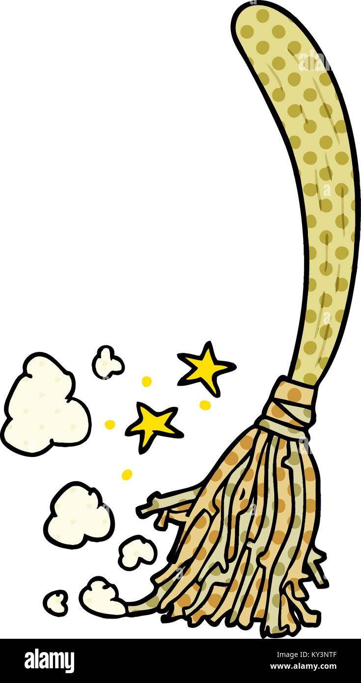 cartoon halloween witches broom Stock Vector Image & Art - Alamy
