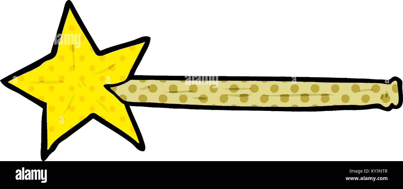 cartoon magic star wand Stock Vector Image & Art - Alamy