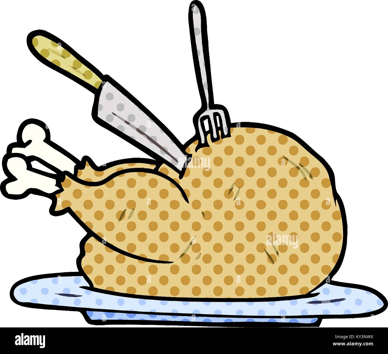 Cartoon Cooked Turkeys