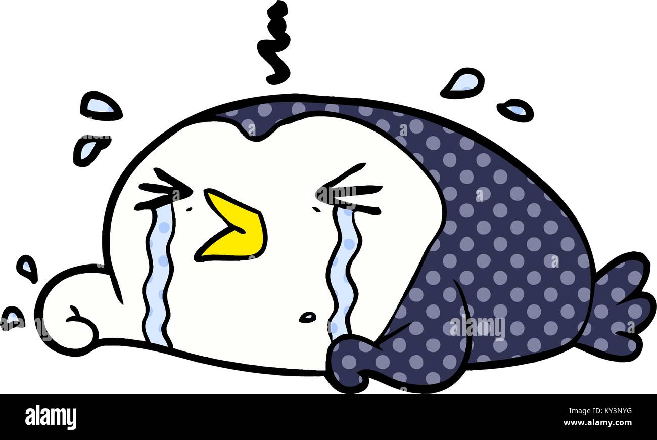 cartoon crying penguin Stock Vector Image & Art - Alamy