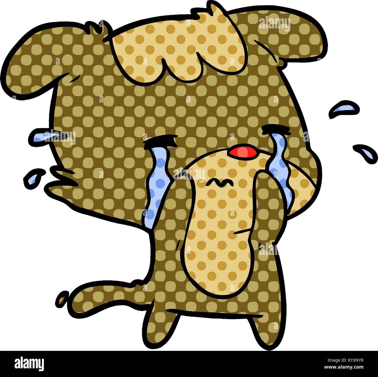 cartoon sad dog crying Stock Vector Image & Art - Alamy