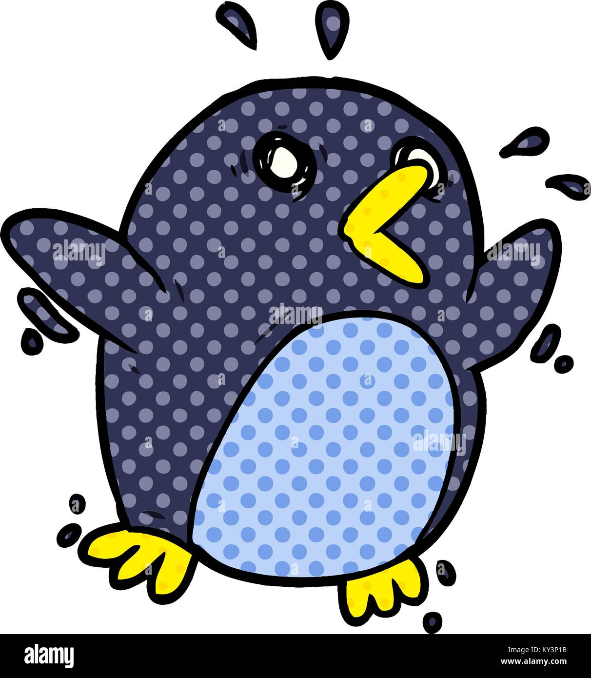 cartoon frightened penguin Stock Vector Image & Art - Alamy