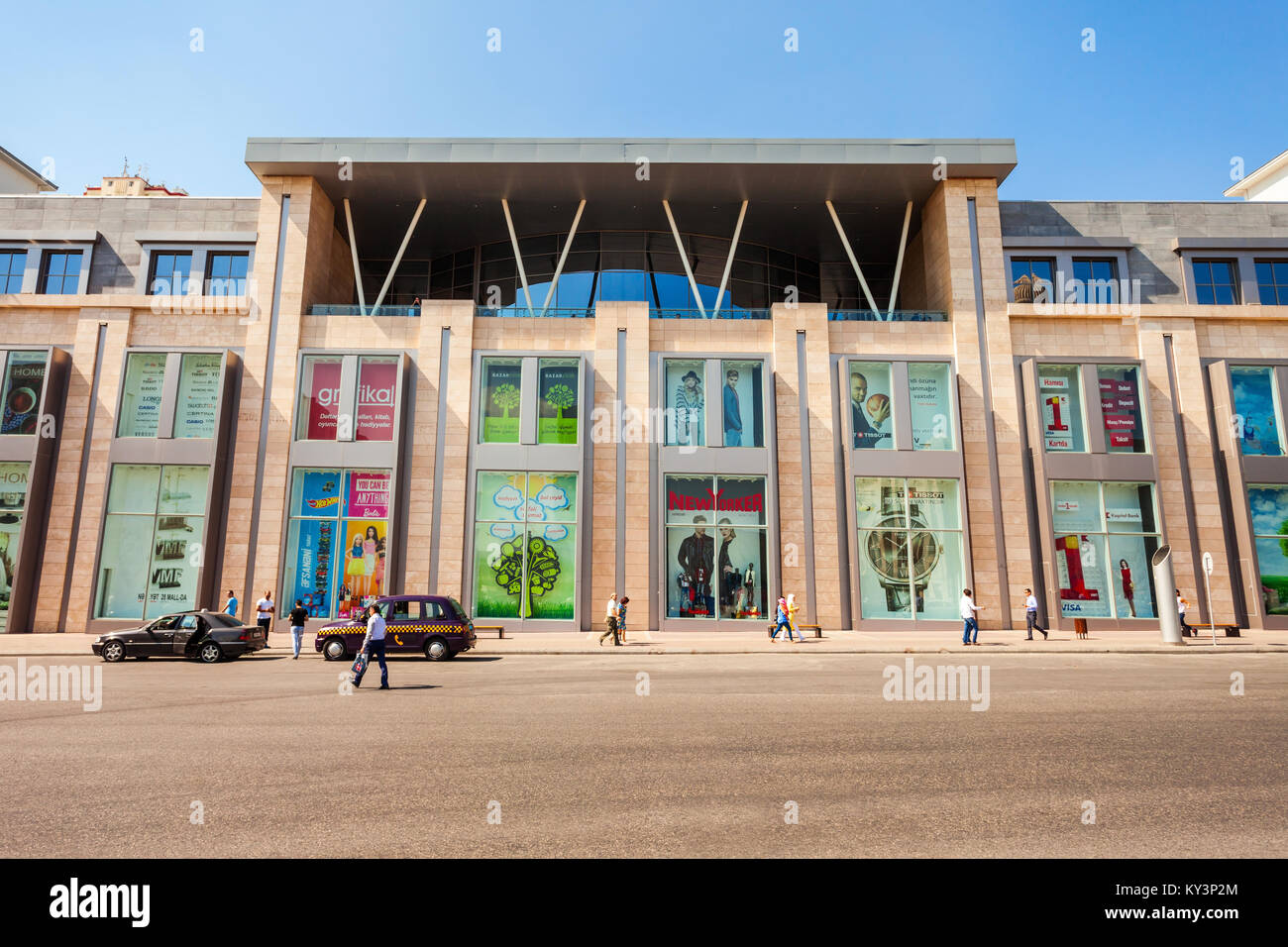 BAKU, AZERBAIJAN - SEPTEMBER 14, 2016: 28 Mall is a shopping center in the center of Baku ...