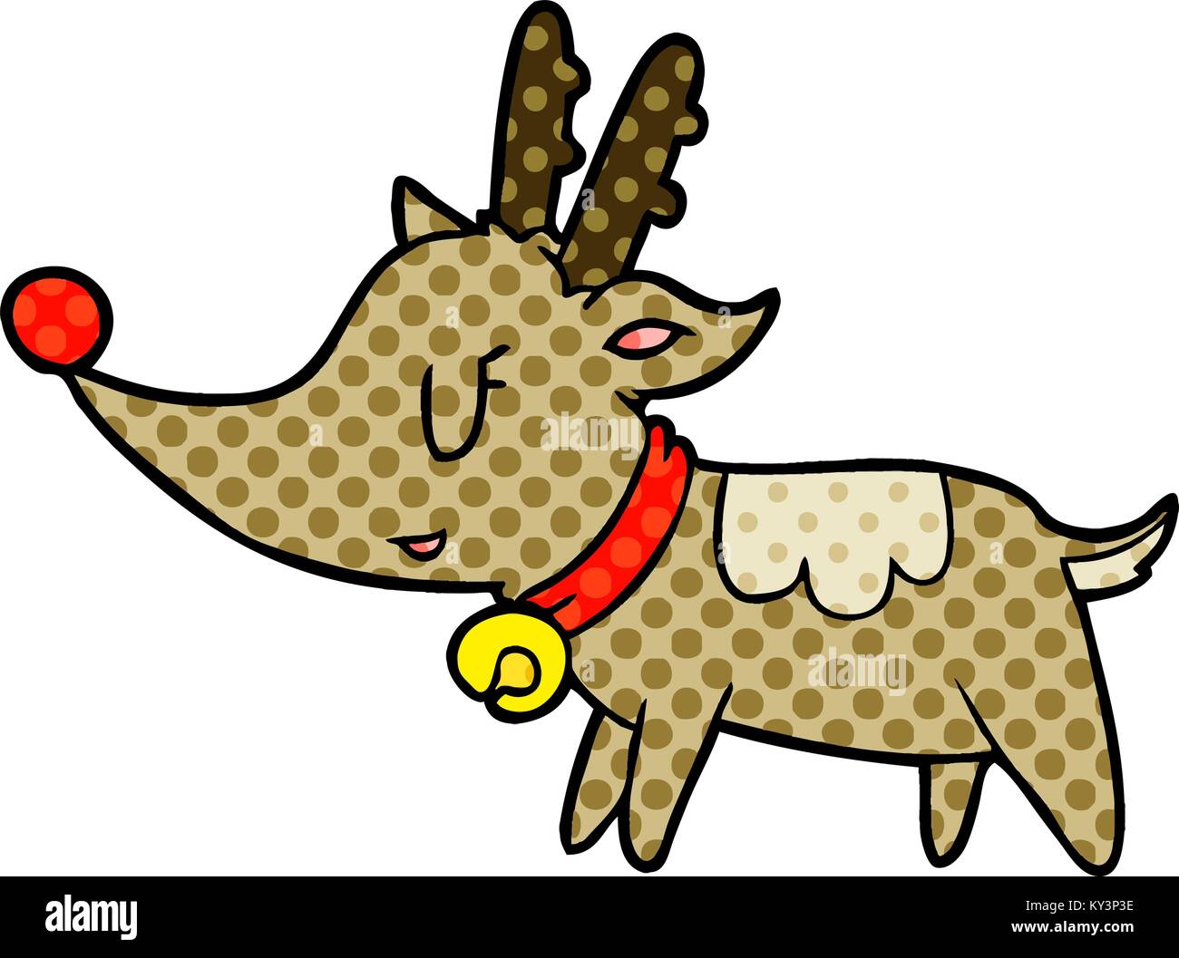cartoon christmas reindeer Stock Vector Image & Art - Alamy