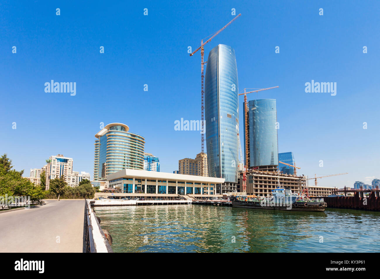 BAKU, AZERBAIJAN - SEPTEMBER 14, 2016: Crescent Development Project is ...
