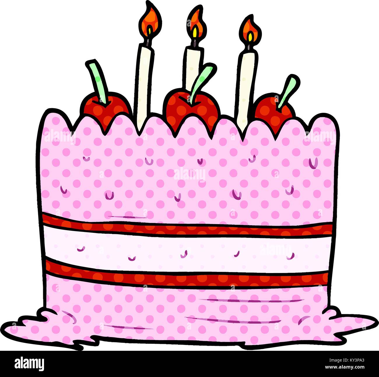 cartoon birthday cake Stock Vector Image & Art - Alamy