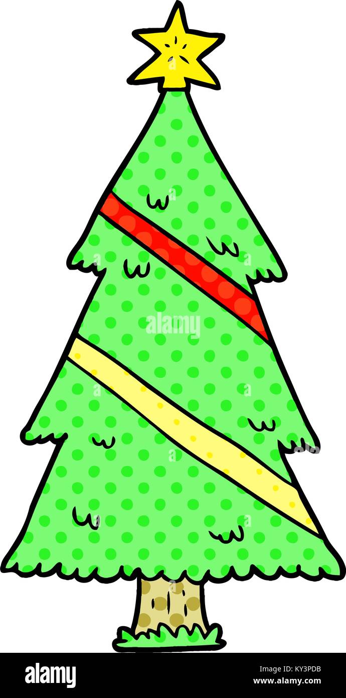 cartoon christmas tree Stock Vector Image & Art - Alamy