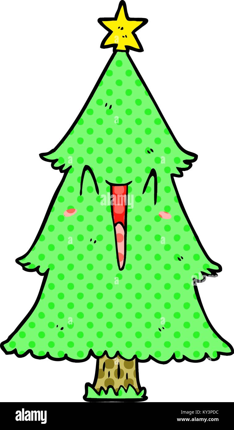 cartoon christmas tree Stock Vector Image & Art - Alamy