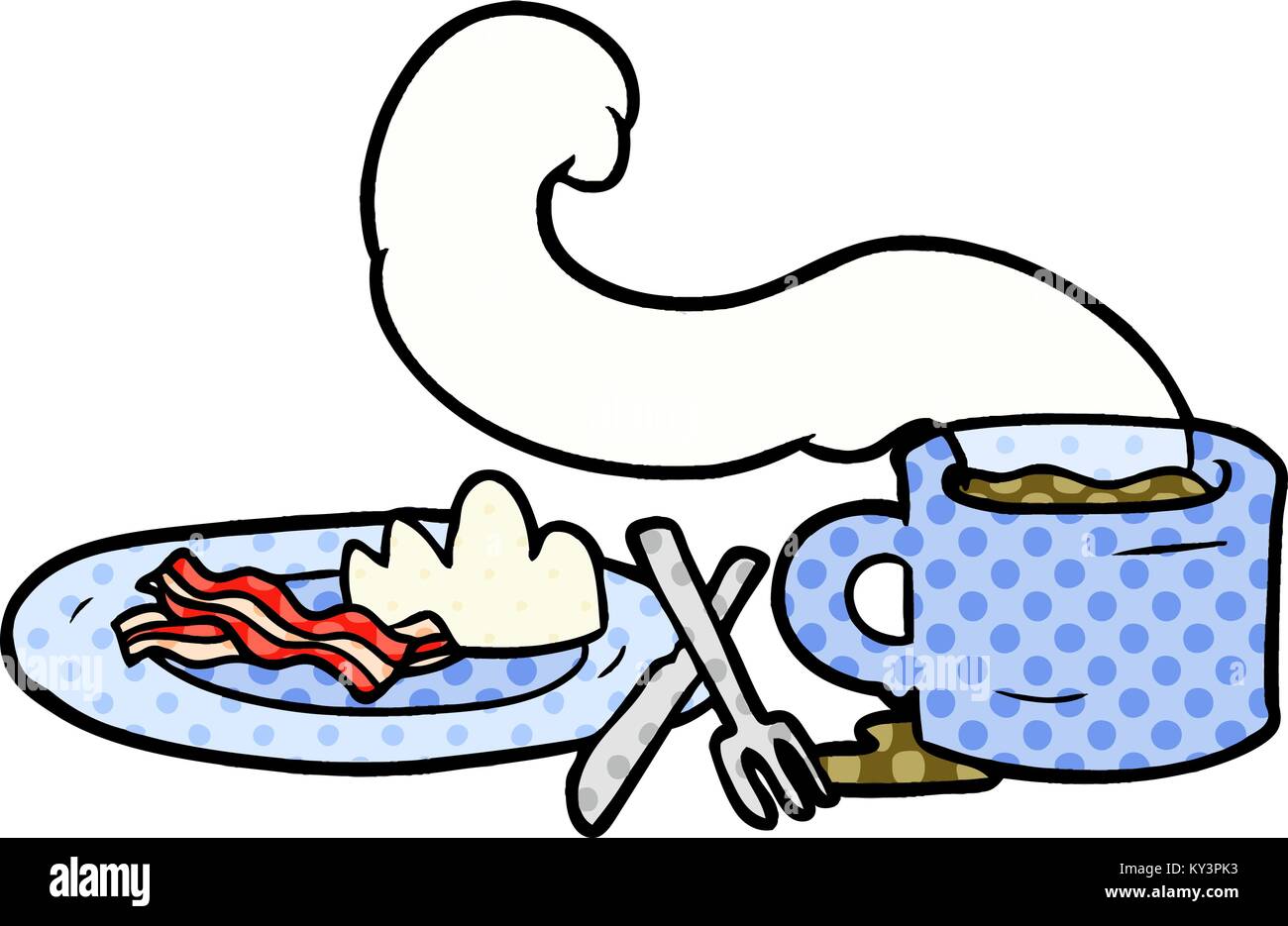 Kawaii breakfast food Stock Vector Images - Alamy