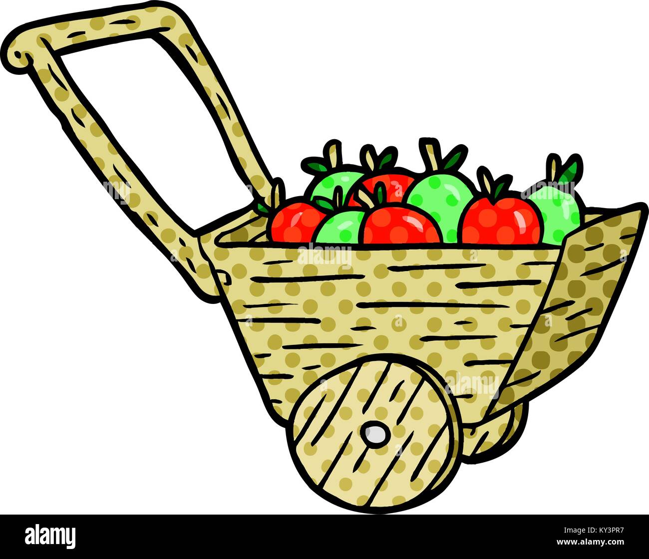 cartoon cart full of fresh apples Stock Vector Image & Art - Alamy