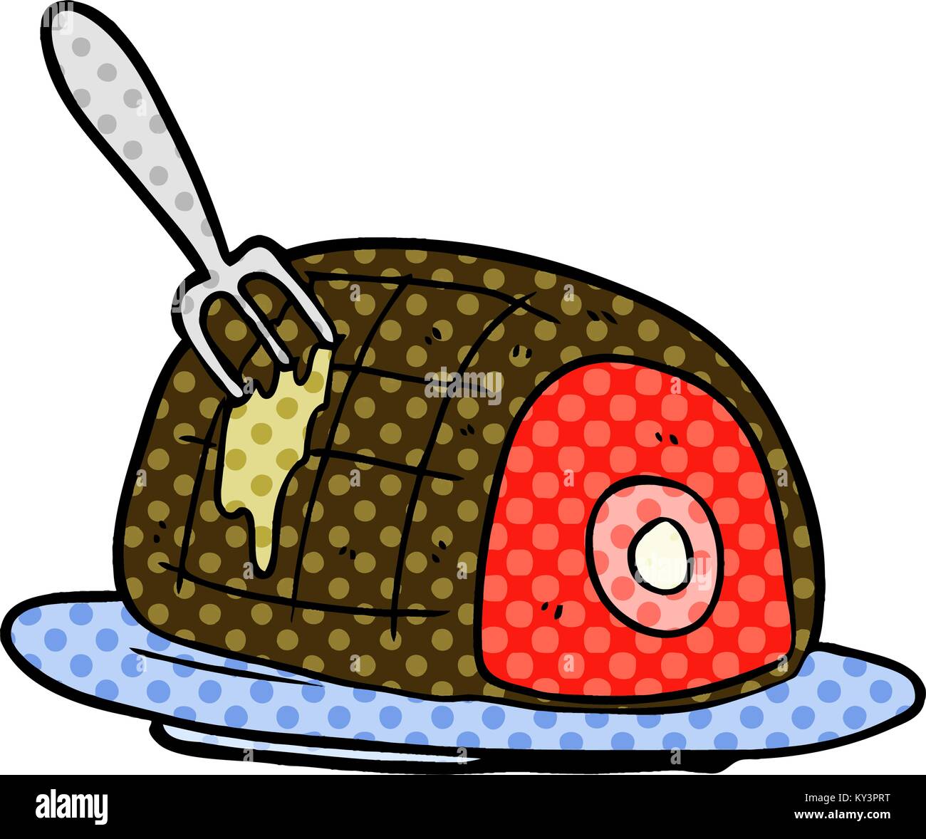 cartoon plate of cooked beef Stock Vector Image & Art - Alamy