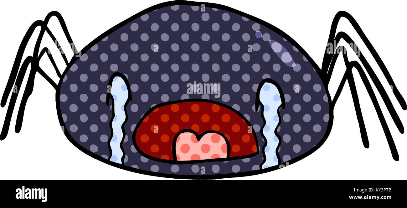 cartoon halloween spider crying Stock Vector Image & Art - Alamy
