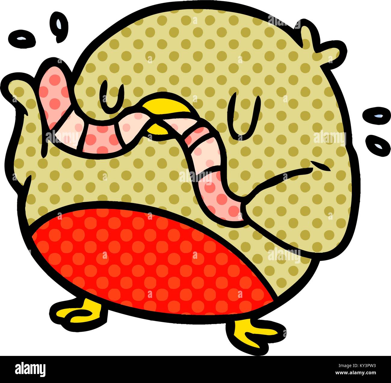 cartoon bird eating worm Stock Vector Image & Art - Alamy